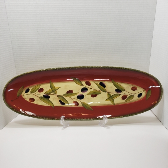 Clay Art | Dining | Clay Art Vintage Antique Olive Hand Painted Serving ...